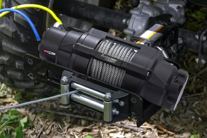 Ultra-Tow XTP 12 Volt DC-Powered Electric ATV/UTV Winch, 5000-Lb. Capacity, Steel Wire Rope ...